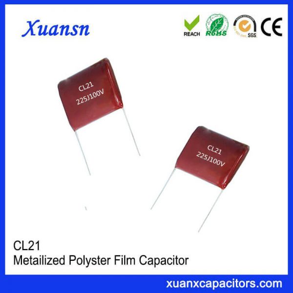 Cl21 225J 100V Film Capacitor For LED Lighting supplier