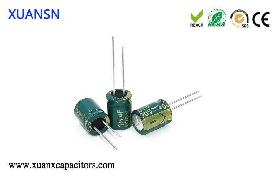 High frequency low resistance capacitor used in switching power supplies