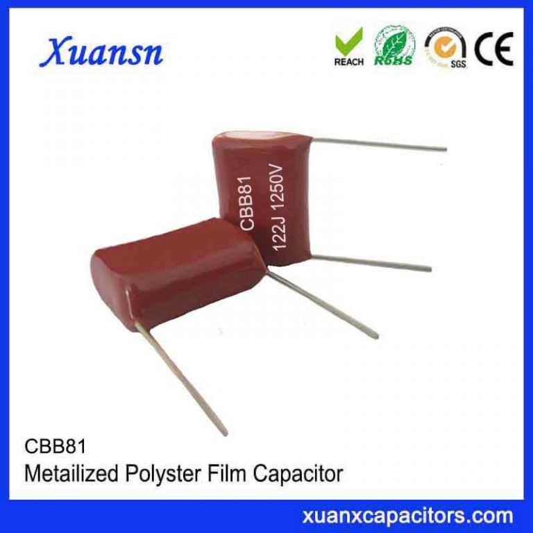 wholesale High temperature capacitor CBB81 122J1250V film capacitor