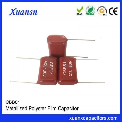 High voltage metallized film capacitor CBB81 1600v392J factory