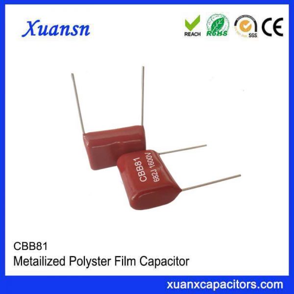 Buy High reliability capacitor CBB81 682J1600V plug-in type