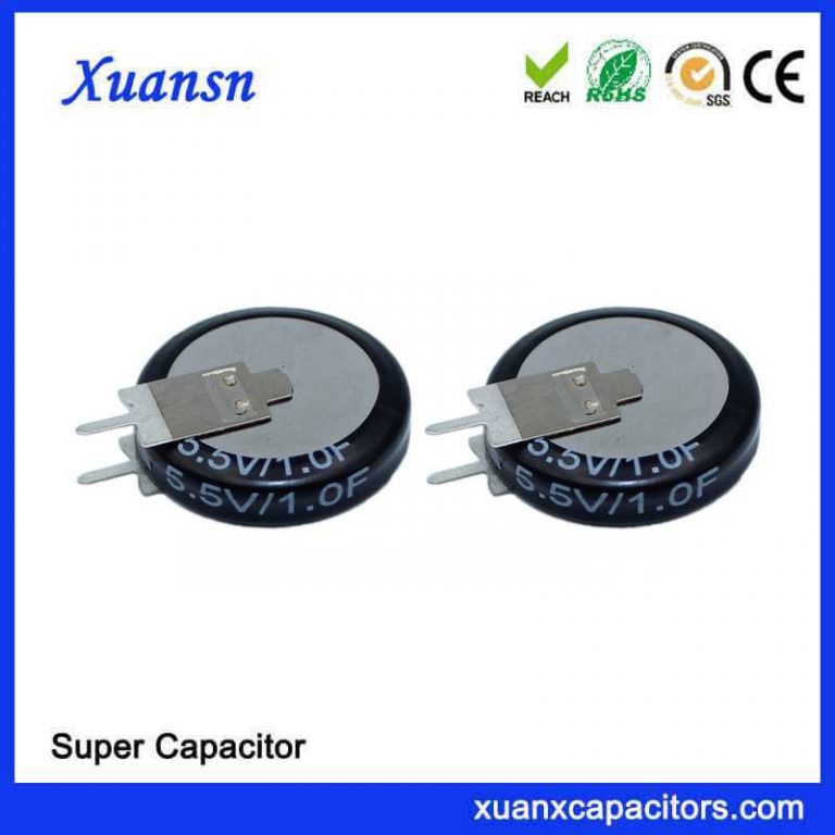 1.0 f 5.5 v capacitor is a button type made in China