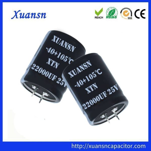 Capacitance 22000 microfarads electrolytic capacitor 25 volts snap in ...