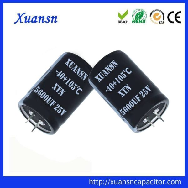 capacitor 5600uf 25v 105 Celsius electrolytic capacitors standard snap ...