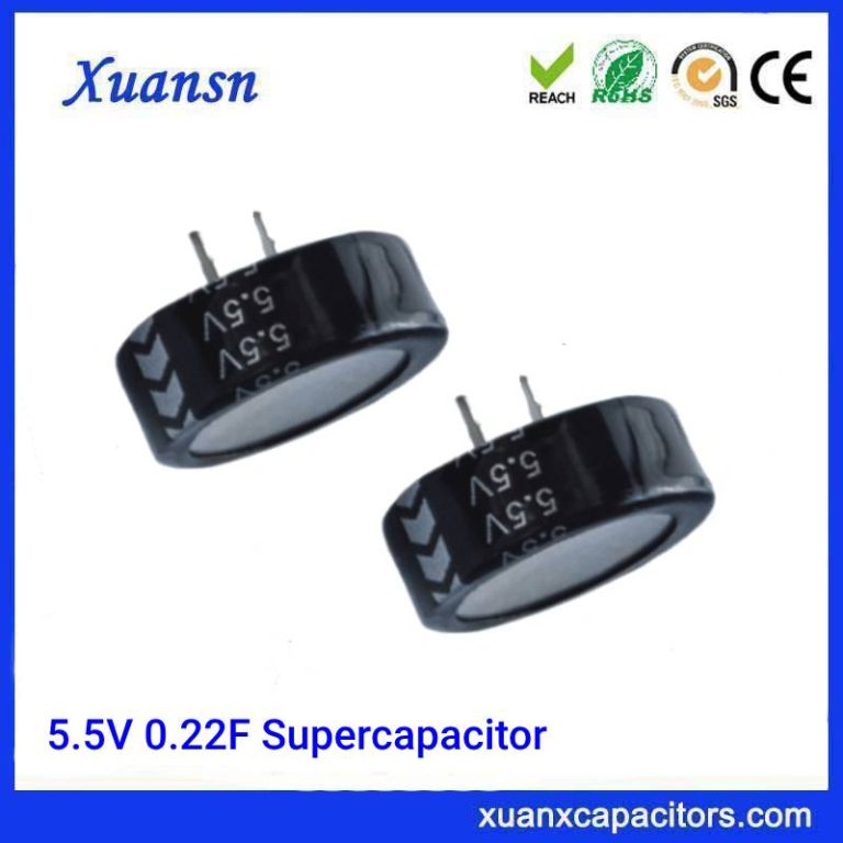 5.5V 0.22F Supercapacitor Low ESR Button Series - Xuansn Capacitor